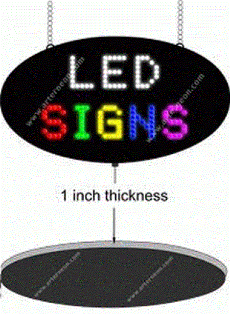 BRAND NEW “GIFT WRAP" 27x15 OVAL SOLID/ANIMATED LED SIGN w/CUSTOM ...