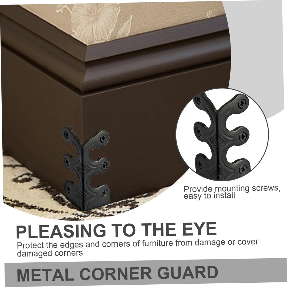 Rustic Corner Covers For Walls Calandis 4pcs Vintage Brass Edge Guard