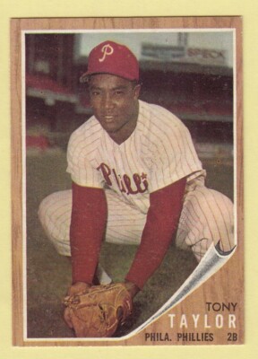 1962 Topps # 77 Tony Taylor -- Philadelphia Phillies -- Box 722-511 | eBay