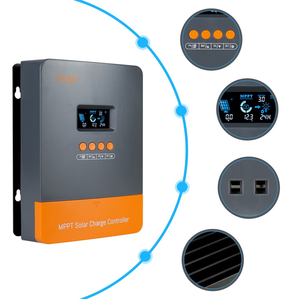 60/80A MPPT Solar Charge Controller lithium Battery 12V/24V/36V/48V Off ...