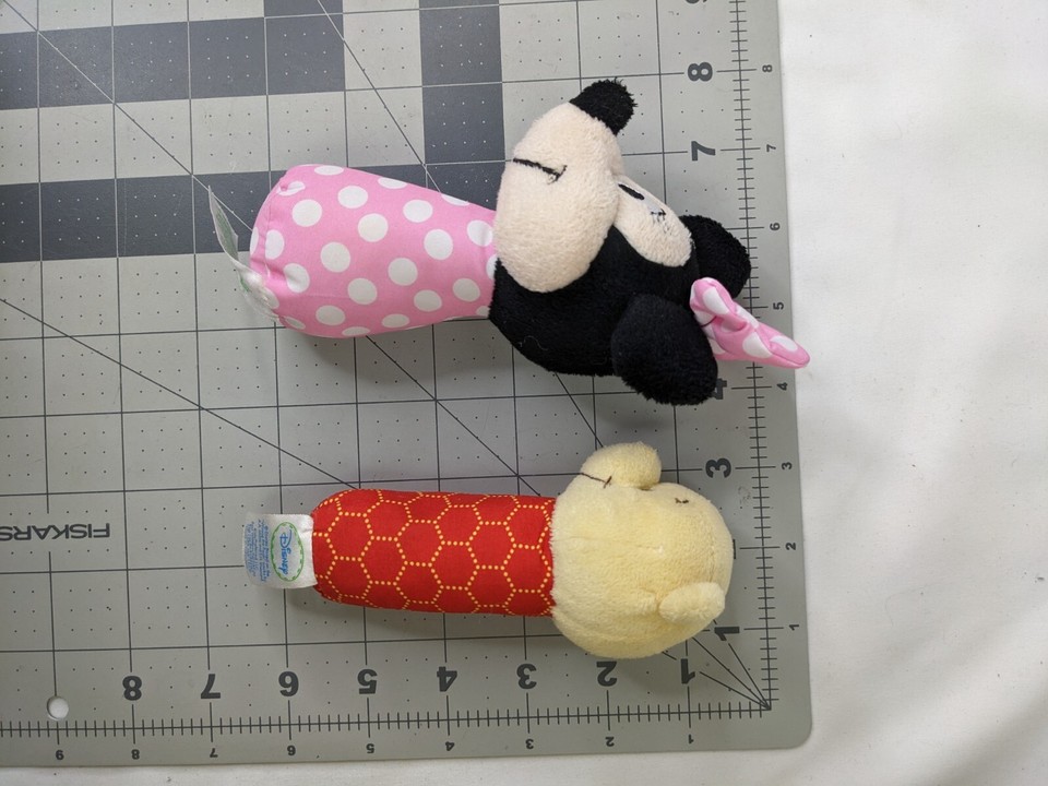 Disney Winnie the Pooh Minnie Mouse Rattle Plush 5 Inch Stuffed Animal ...
