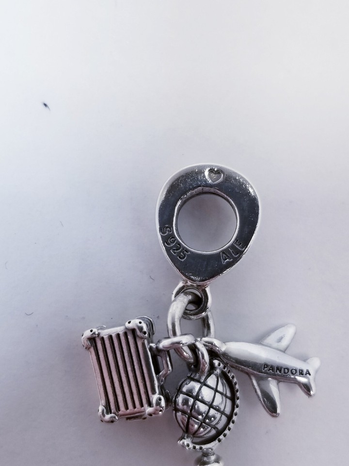 Pandora 799435C01 Airplane, Globe & Suitcase Dangle S925 Charm | eBay