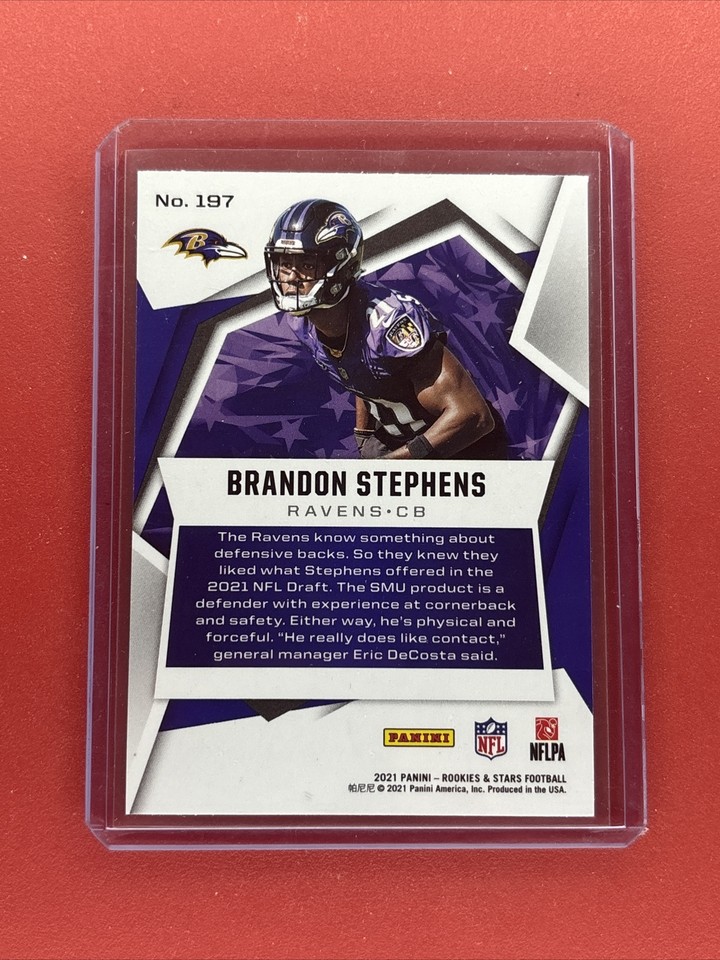 2021 Rookies and Stars Red Baltimore Ravens Football Card #197 Brandon ...