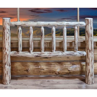 Rustic Log Headboards Lodge Cabin Head Boards Amish Made Furniture Beds ...
