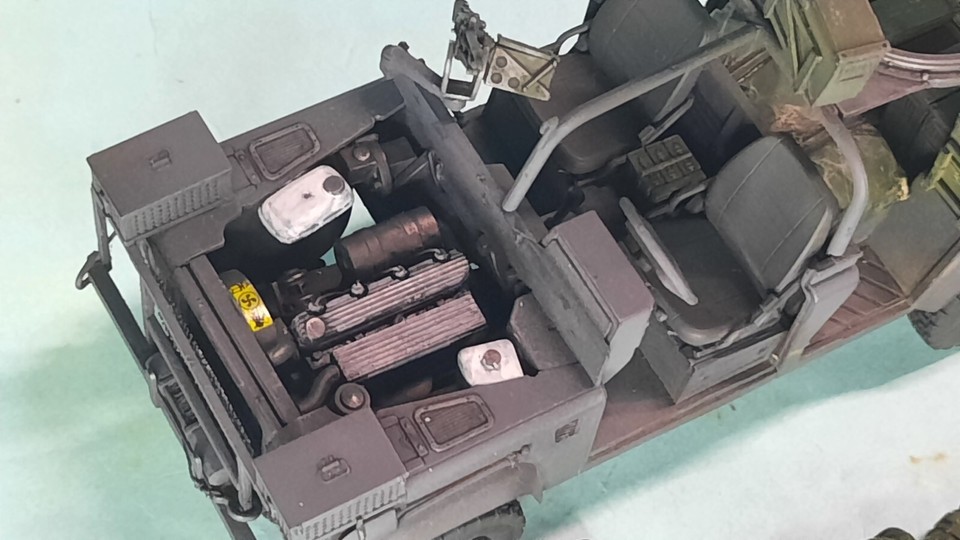 1/35 Built HobbyBoss RSOV Defender Land Rover M19 Grenade Launcher w ...