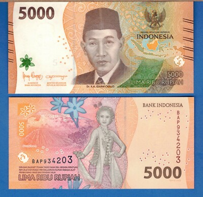 Indonesia P-New 5000 Rupiah ND2022 Uncirculated Banknote | eBay