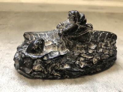 Stone Figurine of Inuit in Kayak with Seal Handmade Canada The Wolf ...