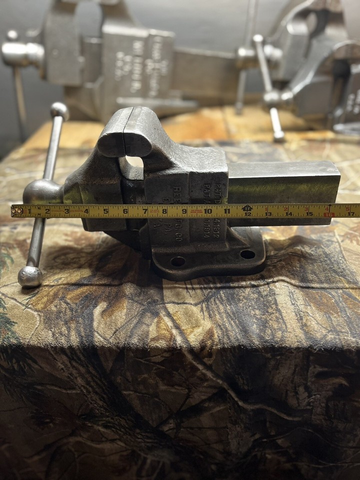 Vintage Reed No. 104 Bench Vise 4-Bolt Base Good Condition | eBay