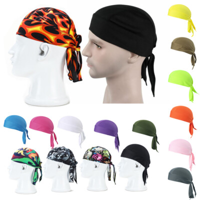 DOO Rags Skull Cap Beanie Hat Dew Rag Motorcycle Helmet Liner for Men ...