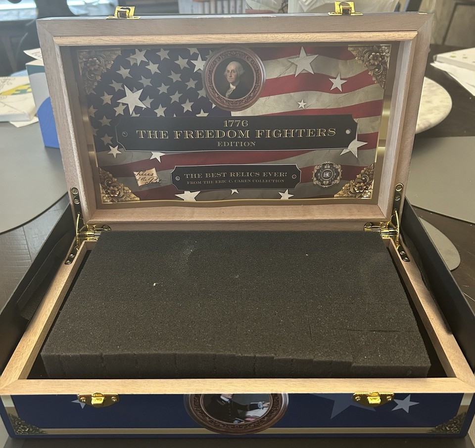 2025 Super Products Pieces Of The Past 1776 Freedom Fighters Wooden Box ...