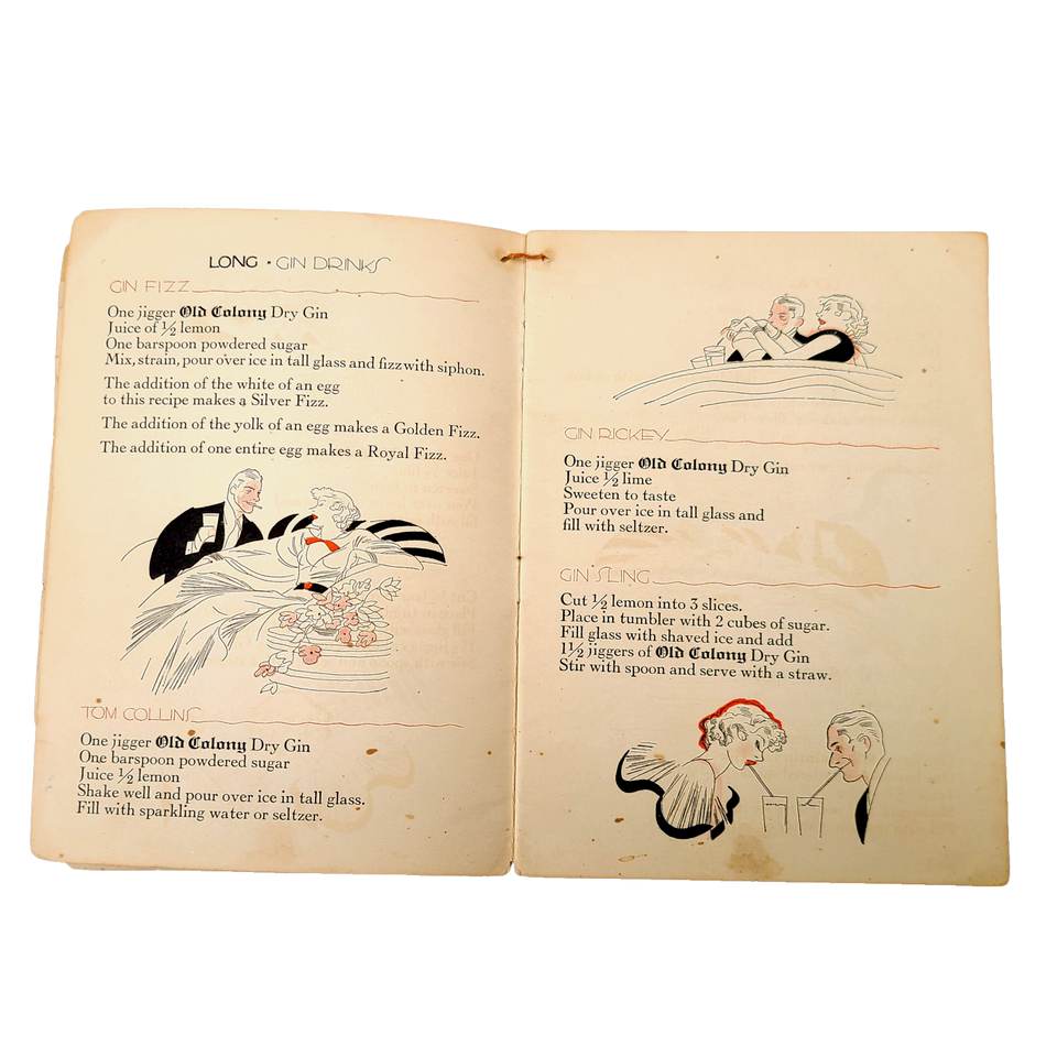 Russell Patterson 1934 Long And Short Of It Cocktail Recipe Booklet Art ...