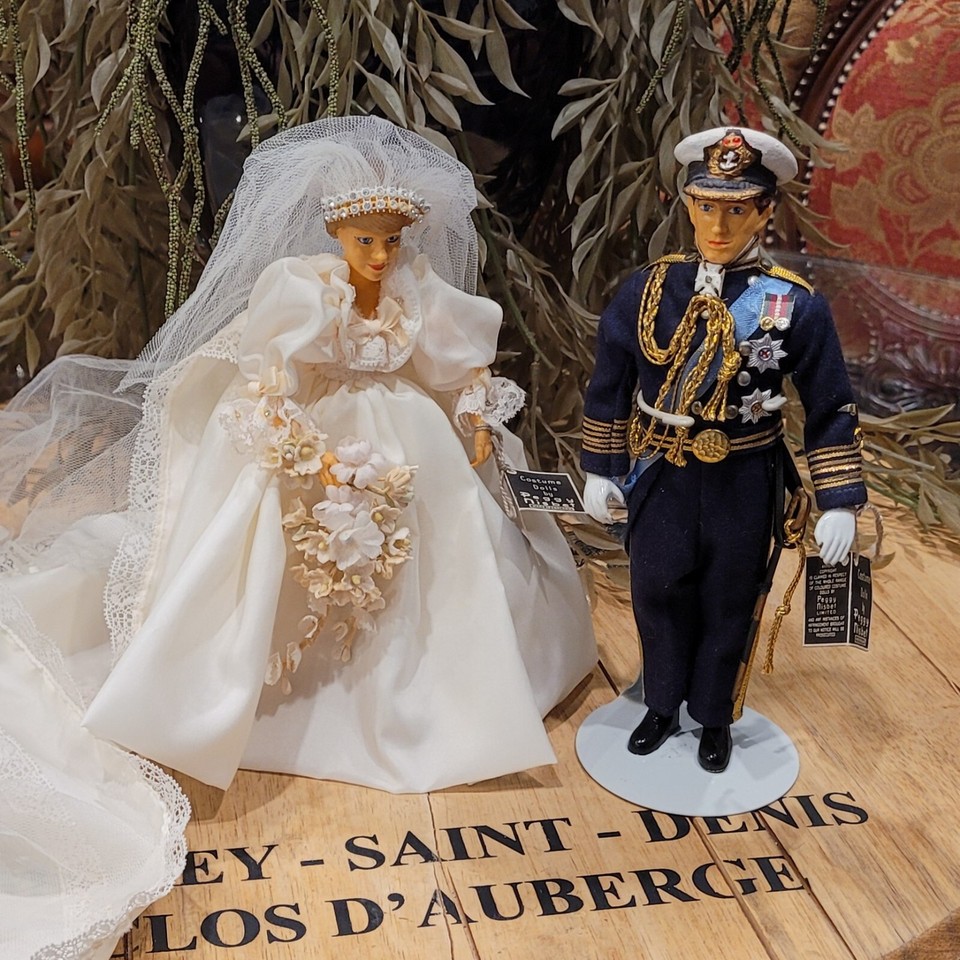 Vintage Peggy Nisbet Prince Charles And Princess Diana Wedding Doll Set ...