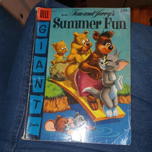 TOM & JERRY Summer Fun #3 1956 DELL GIANT Silver Age Comic Book CARTOON ...