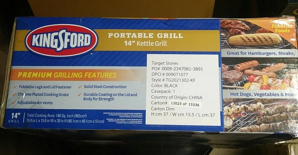 Kingsford 14" Portable Charcoal Grill - Black TG2021302 | eBay
