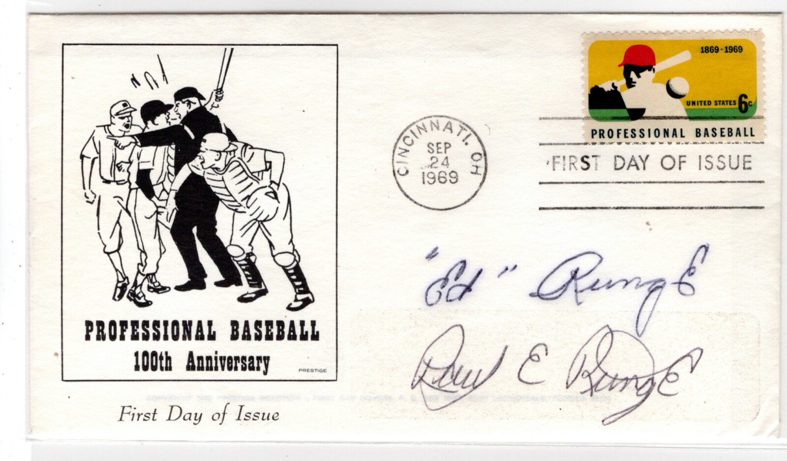 1969 Baseball FDC Ed & Paul Runge Autographs Father & Son Umpires | eBay