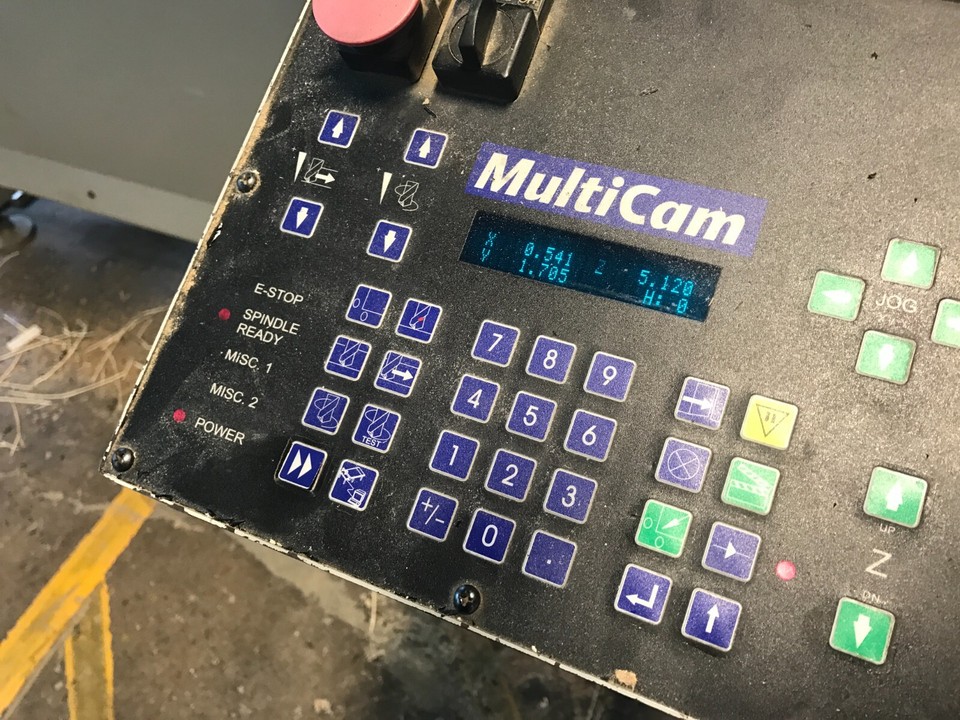 Multicam Router 4x8 table with table vacuum, rebuilt 7hp spindle, more ...