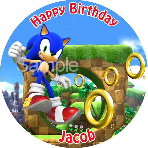SONIC THE HEDGEHOG Edible Cake topper image decoration | eBay