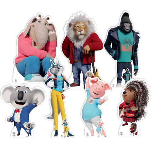 Sing 2 Official Cardboard Cutouts Set of 7 with 7 FREE Minis | eBay UK