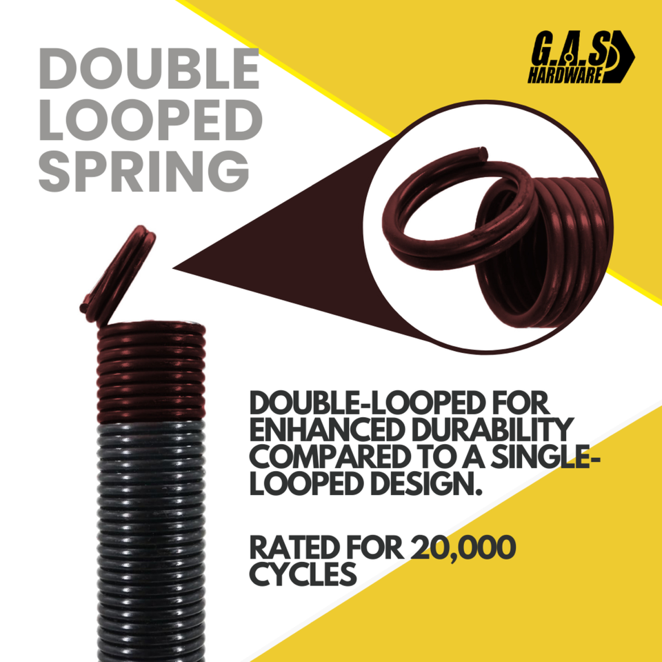 160lb. Heavy-Duty Double-Loop Garage Door Extension Springs (2-Pack ...