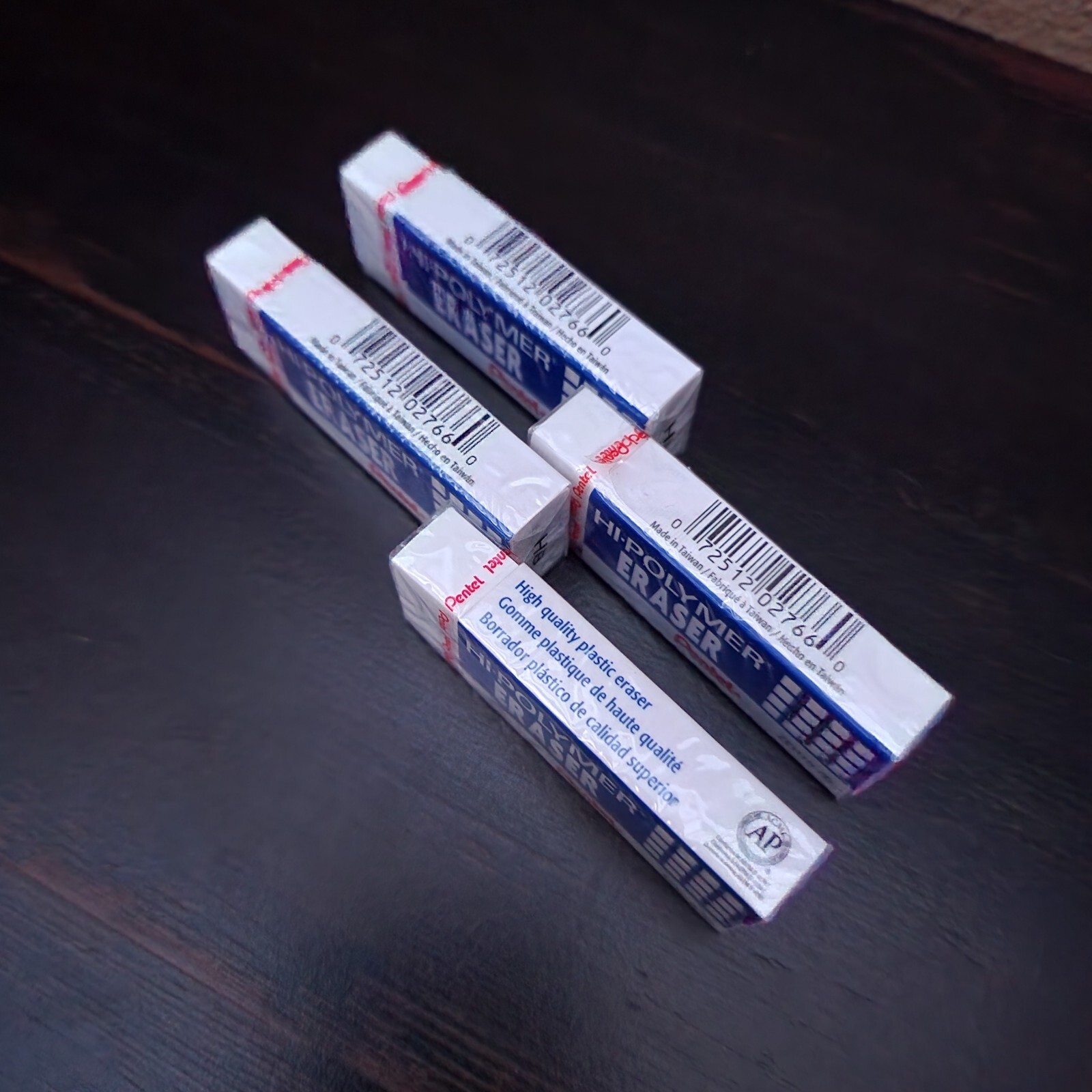 Pentel ZEH10PC10 Hi-Polymer Office Large Block Eraser - 4 Pieces, White ...