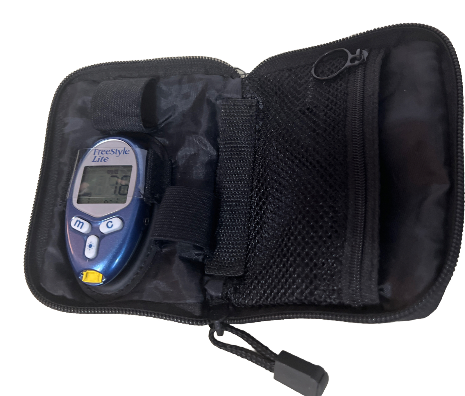 ABBOTT FreeStyle Lite Blood Glucose Meter/Case Only For Glucose Testing ...