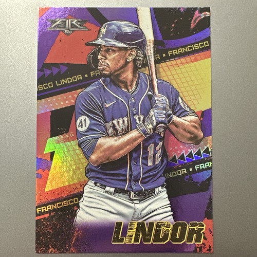 2022 Topps Fire Francisco Lindor Purple Foil SP /99 New York Mets | eBay