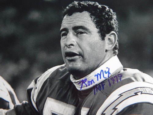 RON MIX Hand Signed 8 x 10 PHOTO San Diego Chargers FOOTBALL HALL OF ...