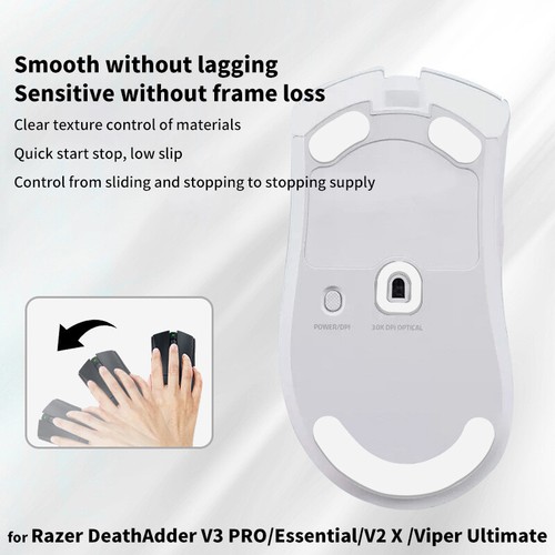 1 Set Mouse Foot Pads Sticker For Razer DeathAdder V3 PRO/Essential/V2 ...
