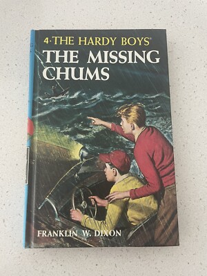 1987 Hardy Boys #4 The Missing Chums Hardcover Book F.W. Dixon Blueback ...