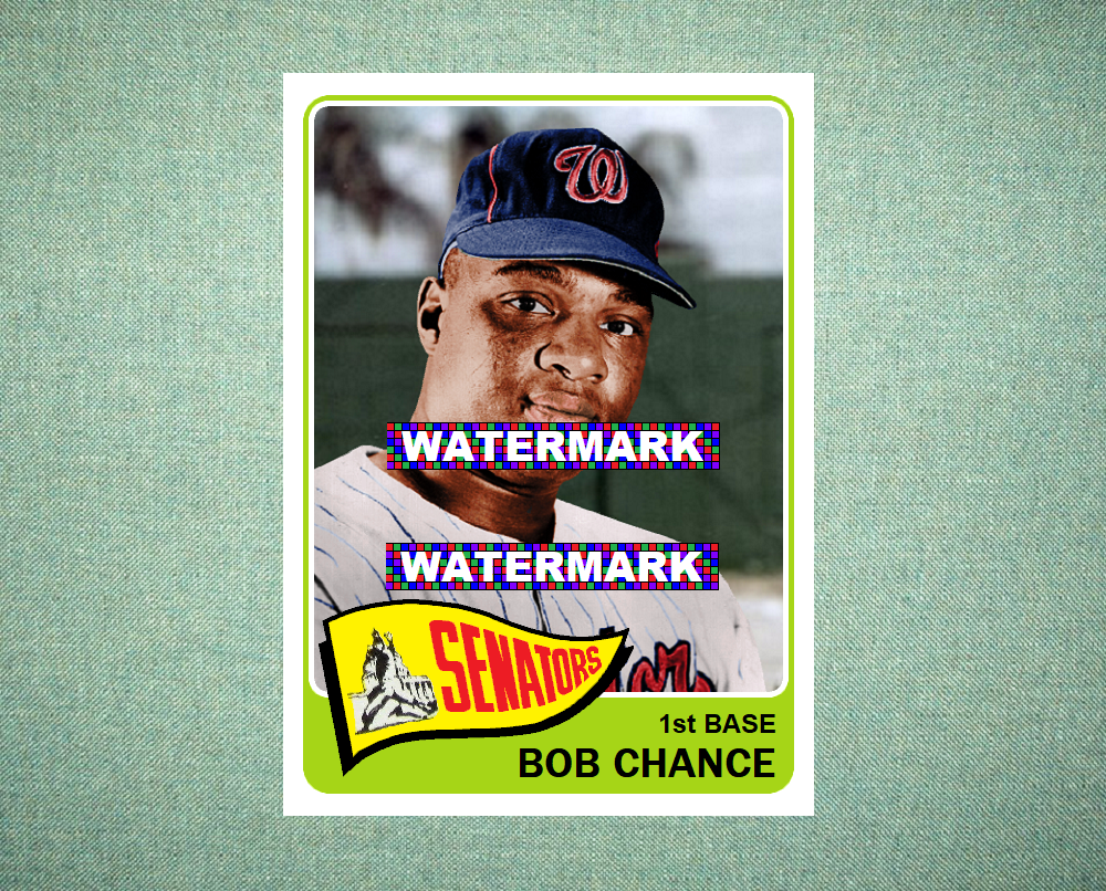 Bob Chance Washington Senators 1965 Style Custom Baseball Art Card | eBay