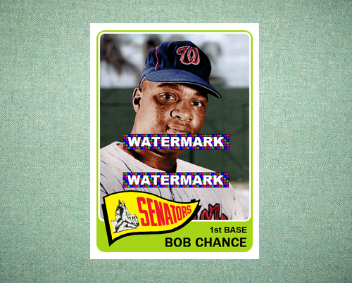Bob Chance Washington Senators 1965 Style Custom Baseball Art Card | eBay