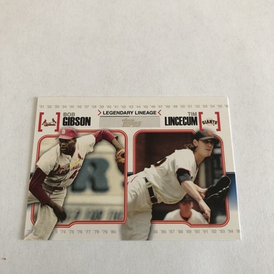 2010 topps Legendary Lineage card LL24. Gibson- Lincecum card | eBay