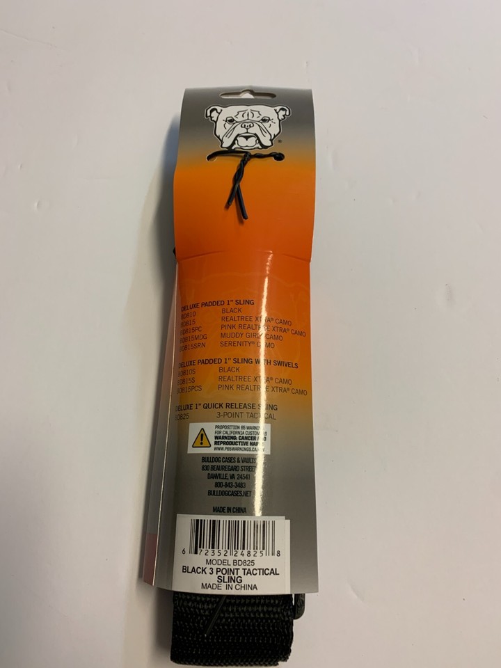 Bulldog 3 Point Rifle Sling 1" Tactical Black Quick Release Shotgun ...