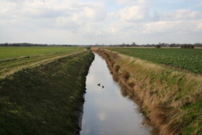 Photo 6x4 Catchwater Drain Burgh le Marsh Looking west from Middlemarsh ...