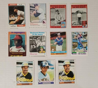 Topps Baseball Miscut / Off Center Stars. Lot of 11. Kaline, Winfield ...