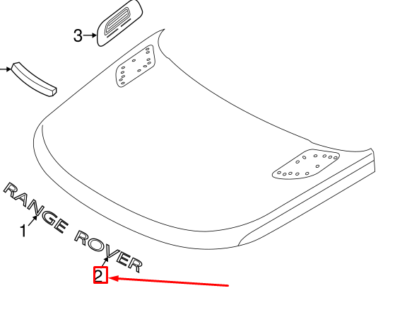 LAND ROVER RANGE ROVER SPORT II L494 Front Badge LR045916 NEW GENUINE ...