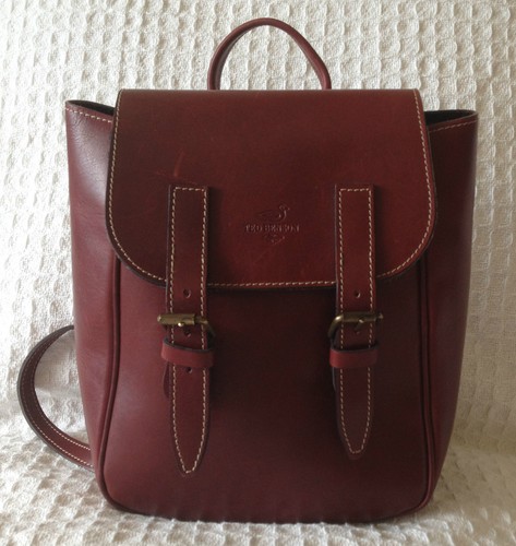 TED BENSON Merlot Leather Backpack Purse Bag-VERY NICE-RARE Find | eBay