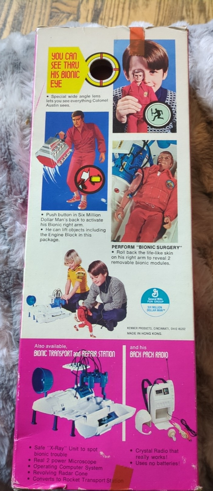 1975 KENNER SIX MILLION DOLLAR MAN BIONIC STEVE AUSTIN ENGINE NIB ...