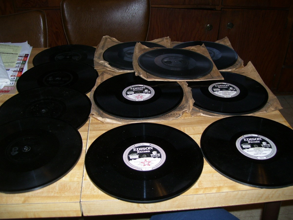 Lot of 11 Antique Edison Thick Diamond Disc Record Albums Some Star ...