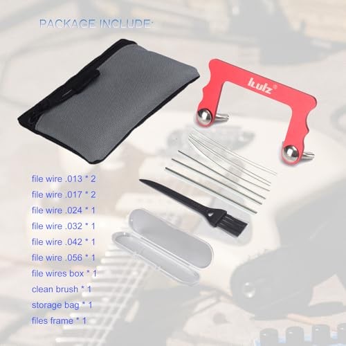 Guitar Nut Slotting File Set - Pro-Grade 6pc Acoustic, Diamond-Coated ...