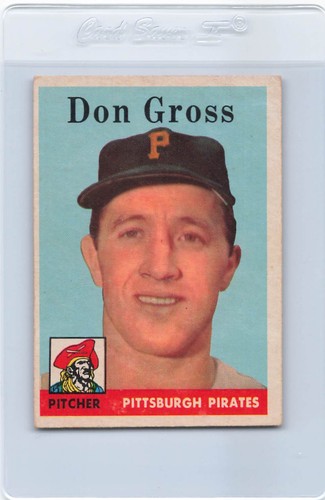 1958 Topps #172 Don Gross Pirates VG/EX *6124 | eBay