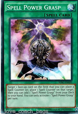 3 X Spell Power Grasp SDSC Mint YUGIOH Card | eBay