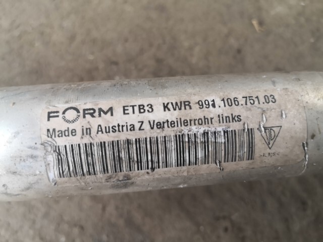 PORSCHE 718 982 911 991 2019 WATER COOLANT HOSE PIPE 99110675103 ...