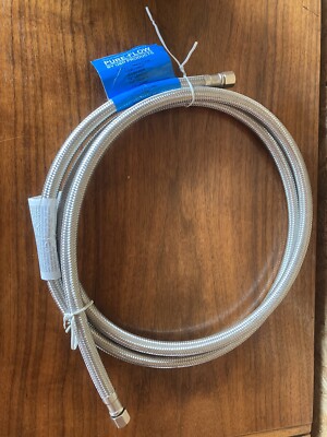 Stainless Steel Refrigerator/Ice Maker Hose 1/4"x1/4" Comp 6ft Water ...