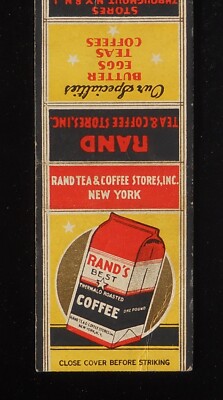 1940s Rand's Best Coffee Rand Tea & Coffee Stores Throughout N.Y. & N.J ...