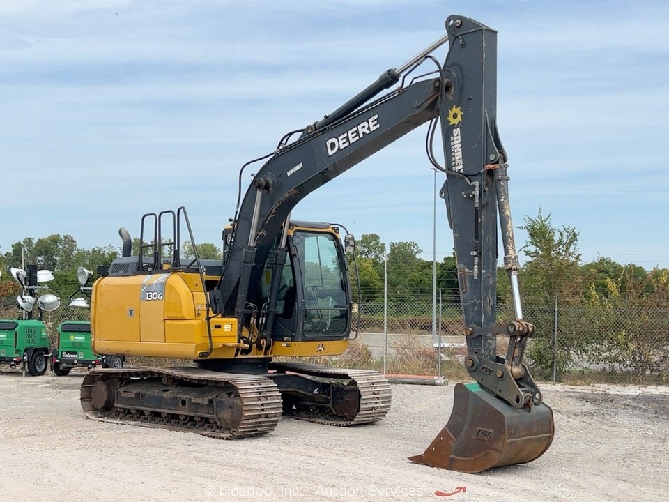 2019 John Deere 130G Hydraulic Excavator Cab Trackhoe Aux Bucket A/C ...