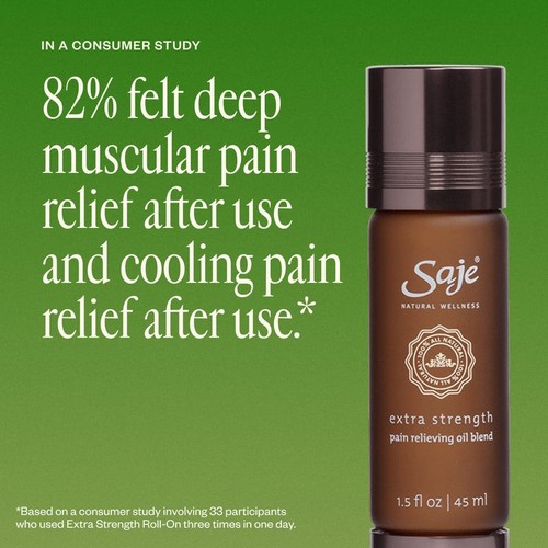 Saje Extra Strength Pain Relieving Oil Blend Roll-On, Essential Oil for ...