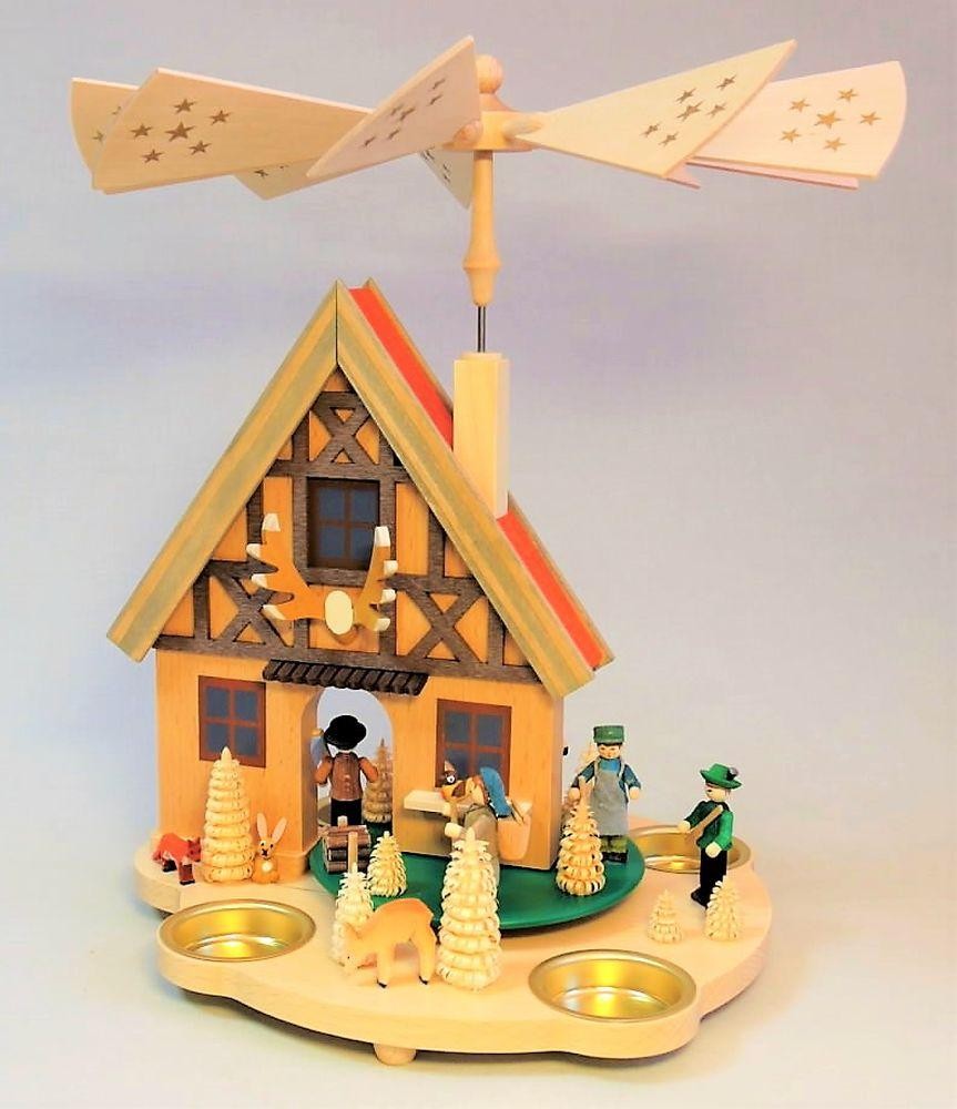 Piramide da Tavolo Casa Innevata Colorato Altezza 29cm Nuovo Piramide ...