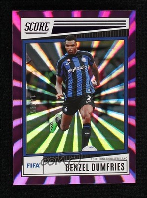 2022-23 Panini Score FIFA Fat Pack Purple Lasers /15 Denzel Dumfries ...