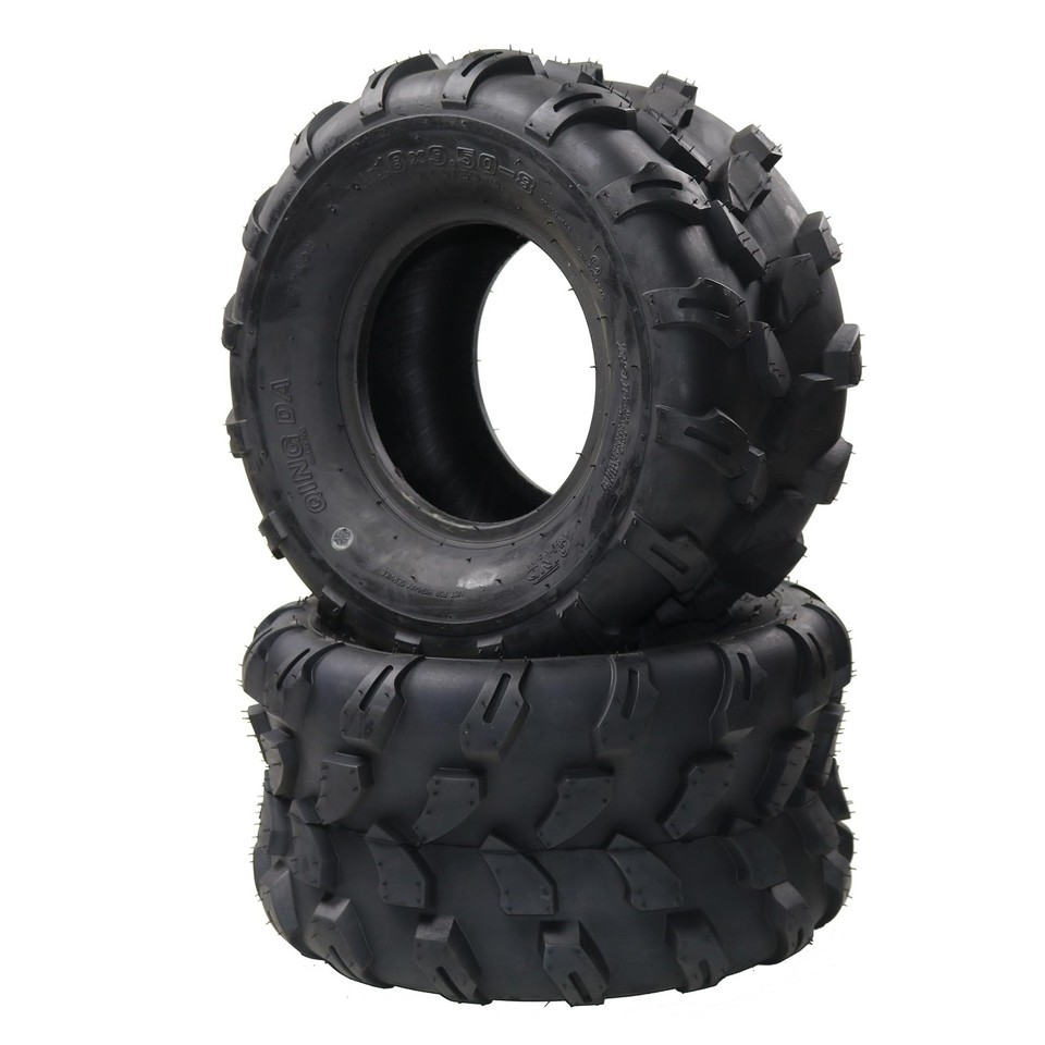 2pcs ATV Tires 18X9.50-8 All-Terrain Tires 4PR Tubeless Off-Road Trail ...
